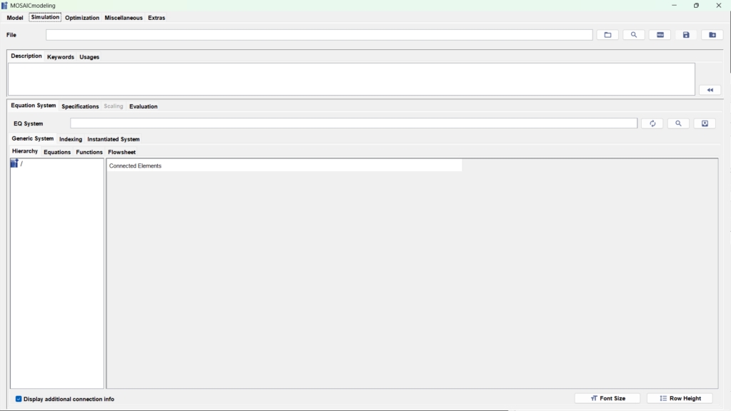 Simulation: Equation system – MOSAICmodeling