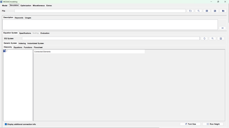 Simulation: Equation system – MOSAICmodeling